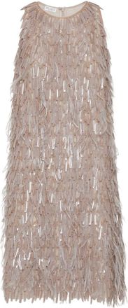 Brunello Cucinelli robe courte Dazzling &agrave; broderies - Tons neutres