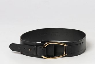 Twinset Ceinture haute en cuir avec boucle &agrave; embo&icirc;tement et logo grav&eacute;