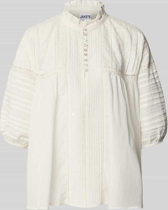 Jake*s Casual Relaxed Fit Bluse mit Stitchings und Drapierungen