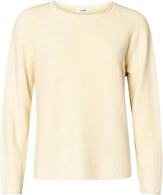 Lind Femme, Pulls, Jaune, Taille: 44 FR Maille &agrave; col rond