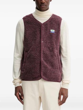 American Vintage gilet Hoktown boutonn&eacute; - Rouge