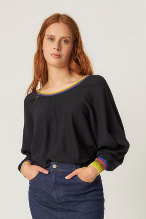 SKFK Damen vegan Pullover Olaitz Schwarz