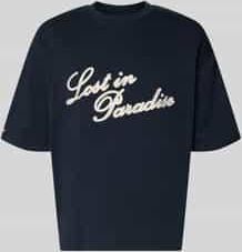 Review T-Shirt mit Logo- und Statement-Stitching