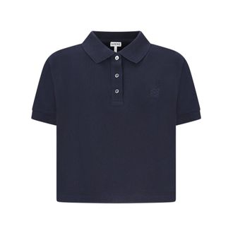 Loewe Femme, Tops, Bleu, Taille: 36 FR Polo Trap&egrave;ze