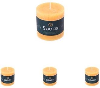 Spaas 8x Rustikale Stumpenkerze 70/70 mm 25St. - sandfarben, Sand (Packung mit 4)