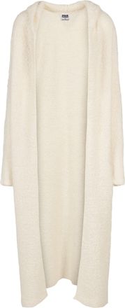 Urban Classics Damen Dames Hooded Feather Cardigan Kapuzenpullover, Whitesand, 4XL EU