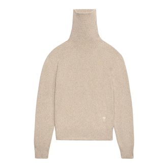 Ami Cashmere Rollkragenpullover - - Knitwear - Damen - Beige - L