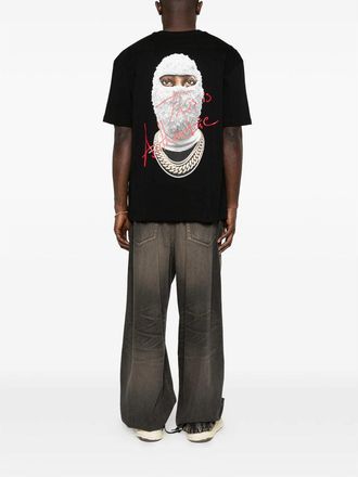Ih Nom Uh Nit Logo-Embroidered T-Shirt - Black