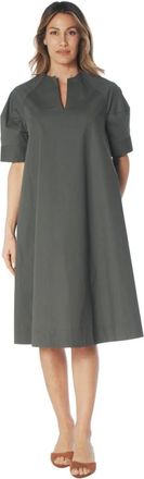 Rosso35 Rosso35, Femme, Robes, Vert, Taille: 44 FR Abito scollo a V in popeline di cotone