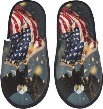 Generic Chaussons Femme Homme Impression DUn Pygargue À Tête Blanche DAmérique Du Nord Chaussons DIntérieur Doux Antidérapantes Pantoufles À La Maison, Pour F