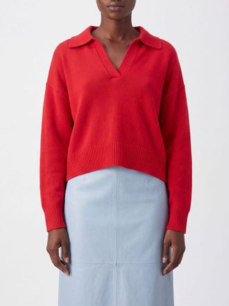 Soft Goat Pull Femme couleur Rouge