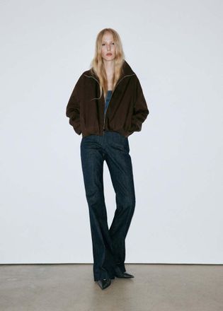 Mango Jean flare taille mi-haute bleu - Femme - 32 - MANGO