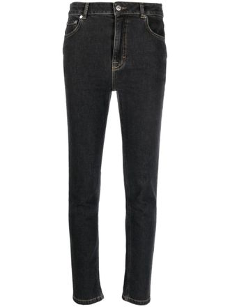 Moschino jean skinny à taille haute - Noir