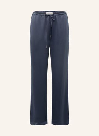 Juvia Marlenehose Florens Aus Satin blau