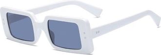 Generic Lunettes De Soleil Carr&eacute;es &Agrave; Petite Monture For Homme, Id&eacute;ales For Les Vacances Et La Conduite En Ext&eacute;rieur(White)