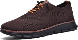 Generic Chaussures Oxford urbaines 2025 ultra confortables pour homme, maille respirante, baskets décontractées légères et douces, café, 40 2/3 EU