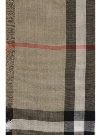 Burberry Mens Scarf Reversible Wool & Silk Sand-Vole Brown Sand/vole Scarfs