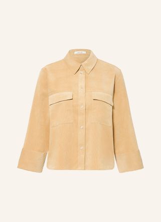 OPUS Hemdbluse Ferrell Aus Cord Mit 3/4-Arm beige