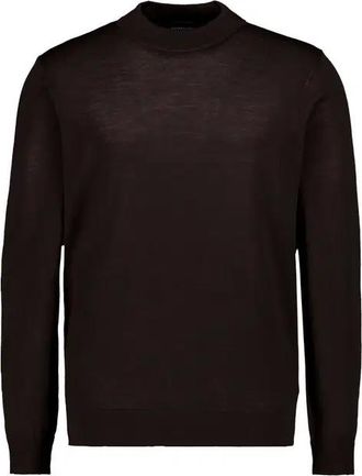 Strellson Herren Pullover braun Merinowolle unifarben