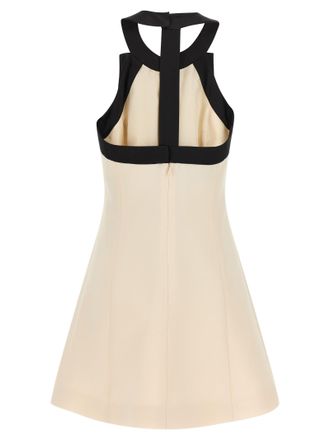 Valentino Garavani Womens Bicolor Virgin Wool Short Dress