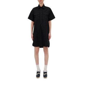 A.P.C. A.p.c., Femme, Robes, Noir, Taille: 42 FR Robe Chemise Militaire