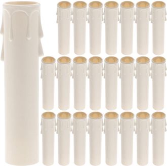 BESPORTBLE 24 St&uuml;ck Kerzenh&uuml;lsen aus Kunststoff Hohe Kerzenabdeckungen &Oslash;22 X 105mm Steckdosenabdeckung f&uuml;r Kronleuchter Langlebige Lampenfassungsabdeckungen f&uuml;r 