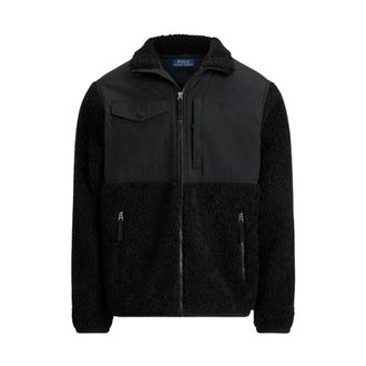 Ralph Lauren Homme, Vestes, Noir, Taille: XL Blouson Sherpa/Nylon