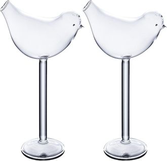 Yarnow 2st&uuml;cke Kreative Vogel-form Cocktailgl&auml;ser F&uuml;r Home Bar Und Restaurant Transparente Wein Und Cocktailbecher F&uuml;r Partys Und Feiern