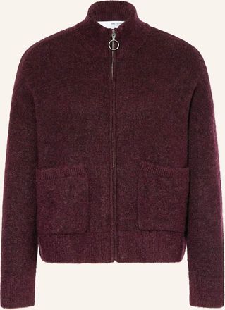 Selected Strickjacke Mit Alpaka rot