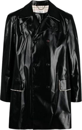Maison Margiela Homme, Manteaux, Noir, Taille: XL Manteau Caban en PVC
