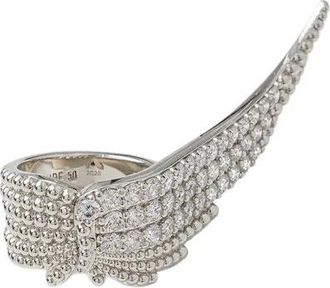 Zadig&Voltaire Femme, Accessoires, Gris, Taille: 52 MM Rock Spread Your Wings Ring