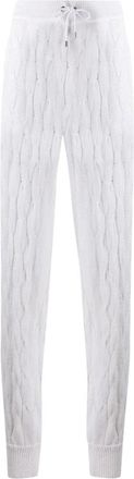 Brunello Cucinelli Kabelstrickhose - - Trousers - Damen - Wei&szlig; - M
