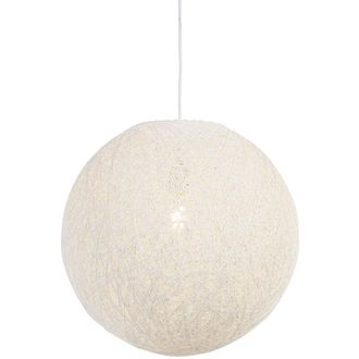 QAZQA Corda - led Dimmable Suspension variateur inclus - 1 lumi&egrave;re - &oslash; 45 cm - Blanc - Rustique - &eacute;clairage int&eacute;rieur - Salon i Chambre - Qazqa