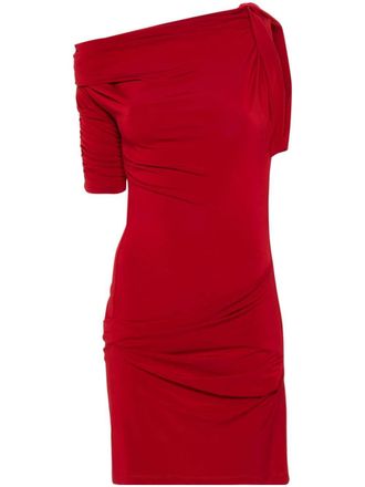 Jacquemus La Mini Robe Drapeado Kleid - Rot
