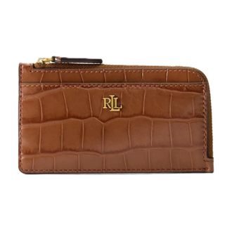 Ralph Lauren Continental-Geldb&ouml;rse aus Leder - - Accessories - Damen - Braun - ONE SIZE