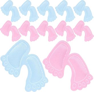 Angoily 200st&uuml;cke Fu&szlig;abdruck-konfetti in Rosa und Blau Tischdeko f&uuml;r Gender-Reveal-Party Vliesstoff Streudekoration f&uuml;r Babyfeiern und Neugeborenenfotos