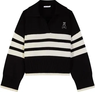 Patrizia Pepe Femme, Pulls, Noir, Taille: 40 FR V-neck Tricots