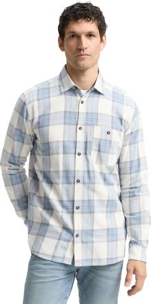 Tom Tailor Herren 1048426 Comfort Fit Hemd mit Karomuster, 38914-White Light Blue Check, M