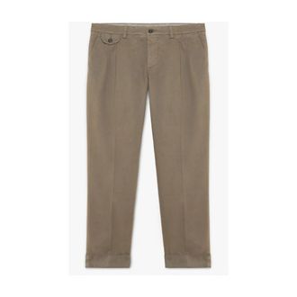 Brooks Brothers Taupe Stretch-Baumwoll-Chinos - - Trousers - Herren - Braun - W40