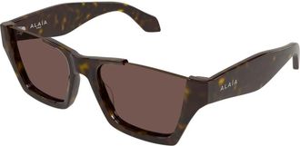 Alaia unisex, Accessoires, Brun, Taille: 58 MM Lunettes de soleil rectangulaires