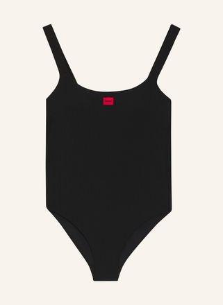 HUGO BOSS Hugo Badeanzug Signature Swimsuit schwarz