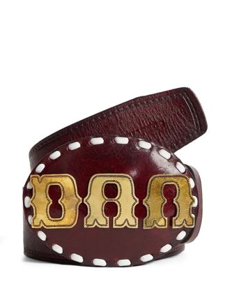 Dsquared2 ceinture en cuir à logo embossé - Rouge