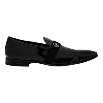 Philipp Plein Homme, Chaussures, Noir, Taille: 41 EU Mocassins Hexagon en cuir verni
