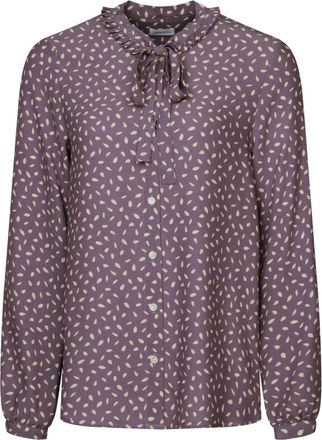 Seidensticker Damen Bluse - Fashion Bluse - Regular Fit - Rundhalsausschnitt mit Schleife - Langarm - 100% Viskose