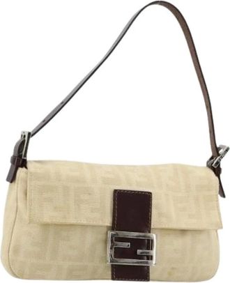 Fendi Pre-owned Sac bandouli&egrave;re vintage en toile Zucca - Femme - Pre-owned - Beige - Taille: ONE Size