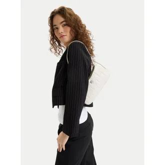 Calvin Klein Handtasche Calvin Klein Quilted Sm Shoulder Bag LV04F3327G Wei&szlig;