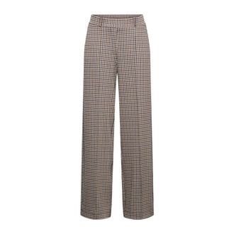&Co Woman Checked Wide Hosen - - Trousers - Damen - Beige - XS