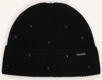 HUGO BOSS Hugo M&uuml;tze Sili Mit Schmucksteinen schwarz