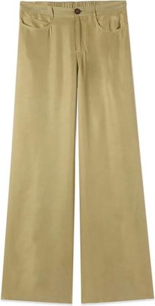 Oltre Femme, Pantalons, Vert, Taille: 44 FR Pantalon Palazzo