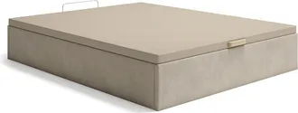Vente-Unique Vente-unique - Sommier coffre 160 x 200 cm - Tissu beige - cenovas de ysm&eacute;e